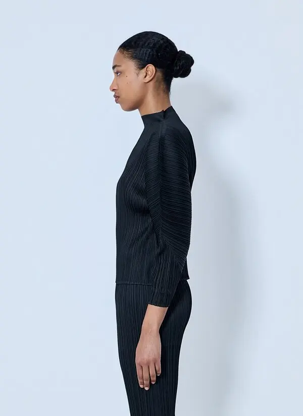 Issey Miyake Textured Knit Boat Neck Top
