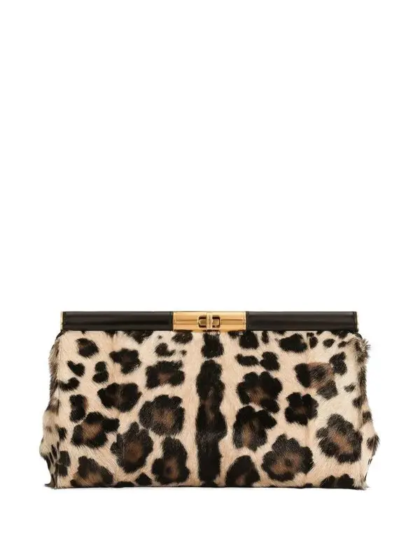 Dolce & Gabbana Marlene Leopard Print Shoulder Bag - Multicolor