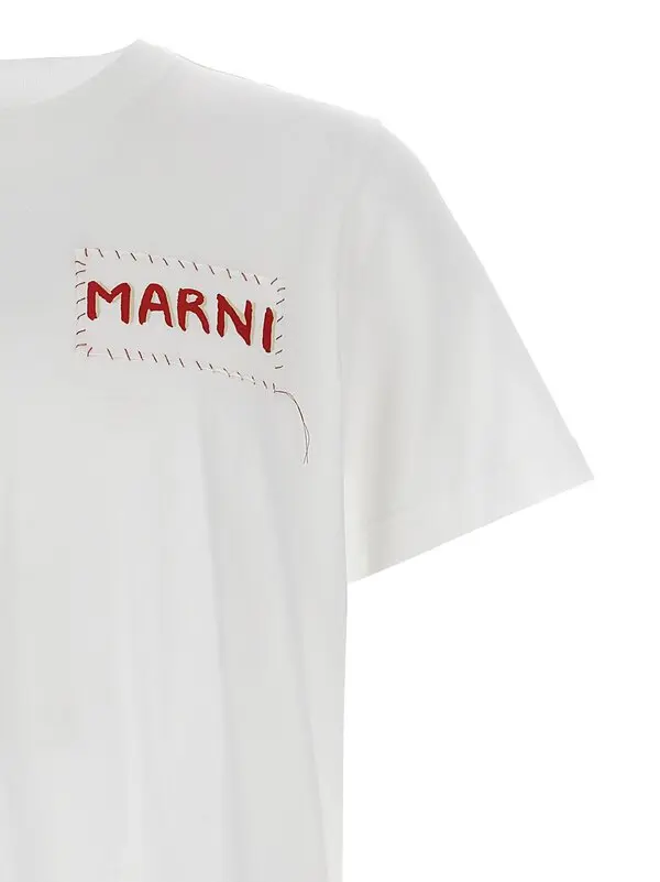 Marni Logo Patch T-shirt - White