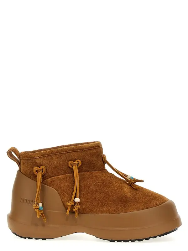 Moon Boot Luna Low Suede Beads Ankle Boots - Brown