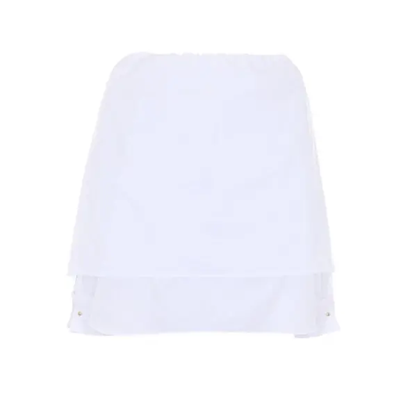Max Mara Cotton Boatneck Shirt With Jewel Buttons - White