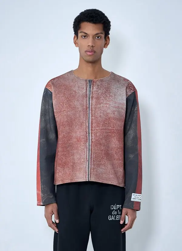 GALLERY DEPT. Raw-edge Zip-print Top