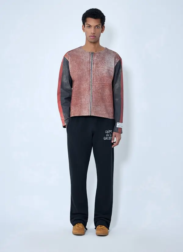 GALLERY DEPT. Raw-edge Zip-print Top