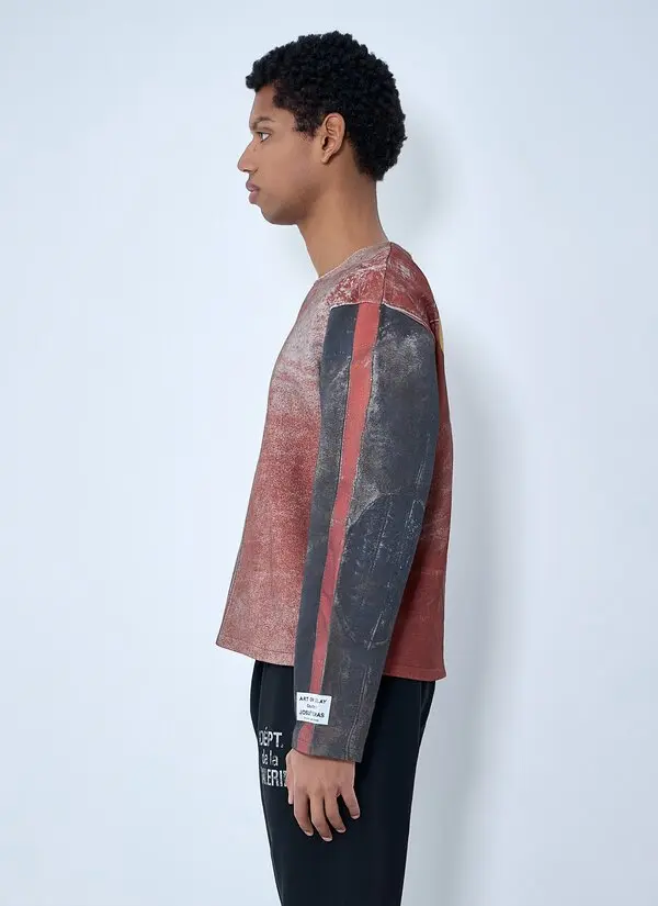 GALLERY DEPT. Raw-edge Zip-print Top