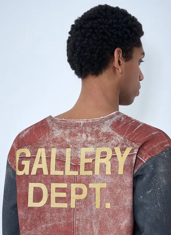 GALLERY DEPT. Raw-edge Zip-print Top
