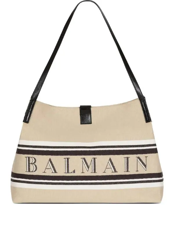 Balmain Release Medium Logo Tote Bag - Brown