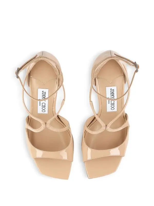 JIMMY CHOO Azia 95 Patent Leather Sandals - Multicolor