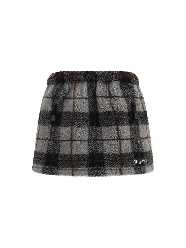 Miu Miu Check Mini Skirt - Multicolor