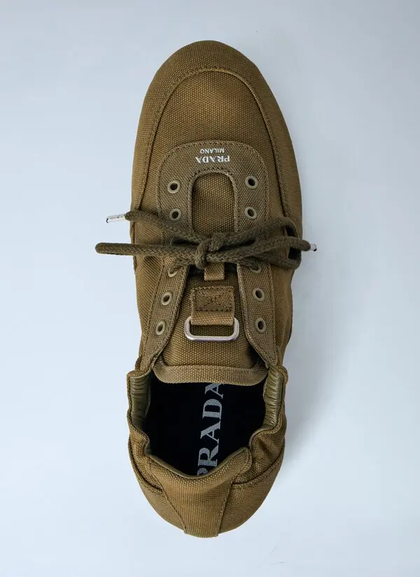 Prada Canvas Lace-up Sneakers - Multicolor