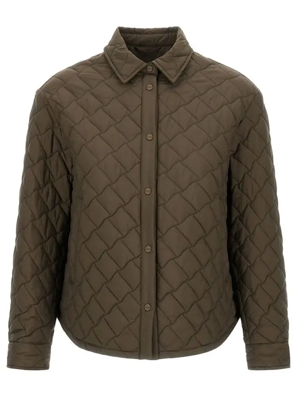 Herno Quilted Waterproof Shacket - Green
