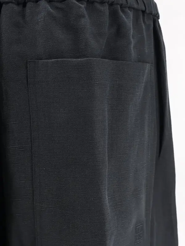 TOTEME Linen And Lyocell Blend Trousers - Black