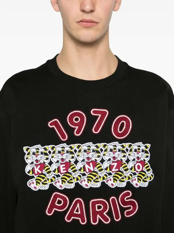 Kenzo 1970 Embroidered Sweatshirt - Black