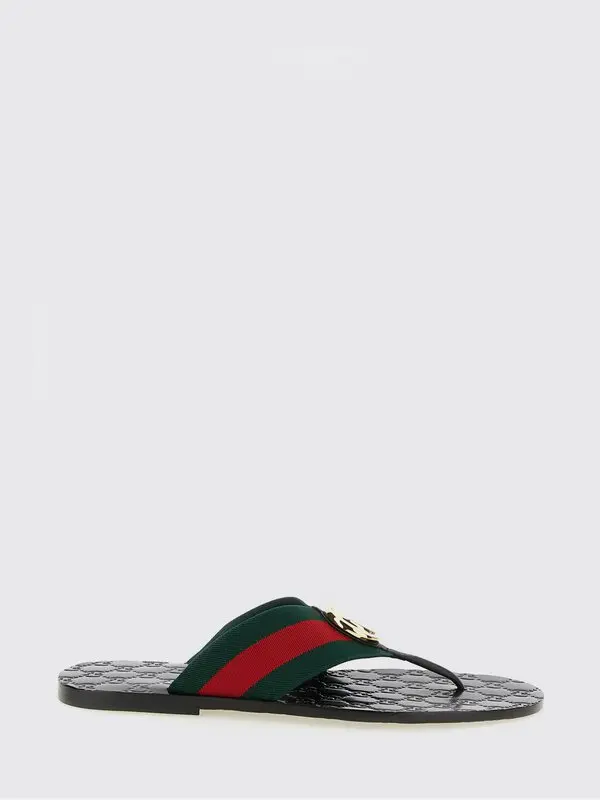 Gucci Embossed Rubber Sandals
