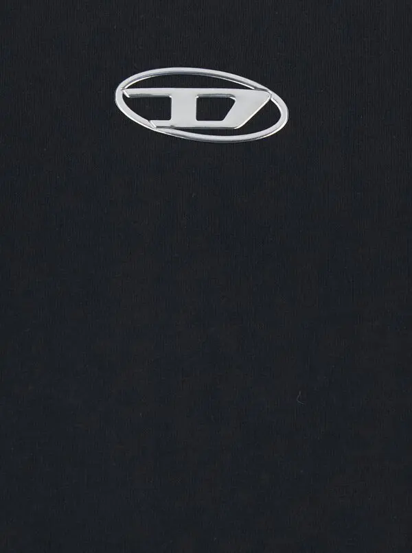 DIESEL® T-bisco-iod' Sleeveless Top With Logo Detail On The Front In Cotton - Black