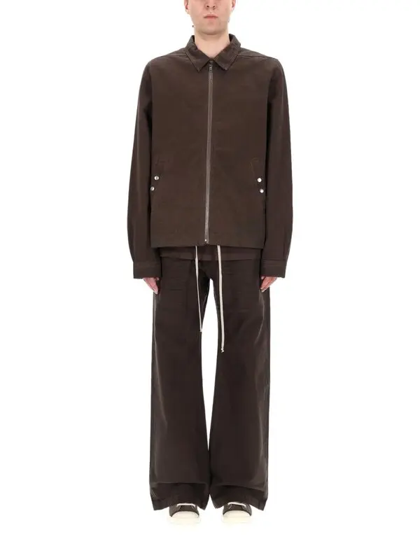 Rick Owens Cotton Zip-up Jacket - Brown
