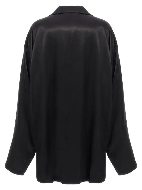 Balenciaga Oversized Viscose & Cupro Blend Shirt