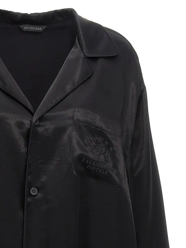 Balenciaga Oversized Viscose & Cupro Blend Shirt
