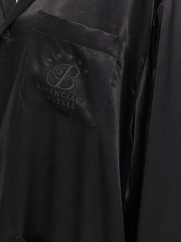 Balenciaga Oversized Viscose & Cupro Blend Shirt