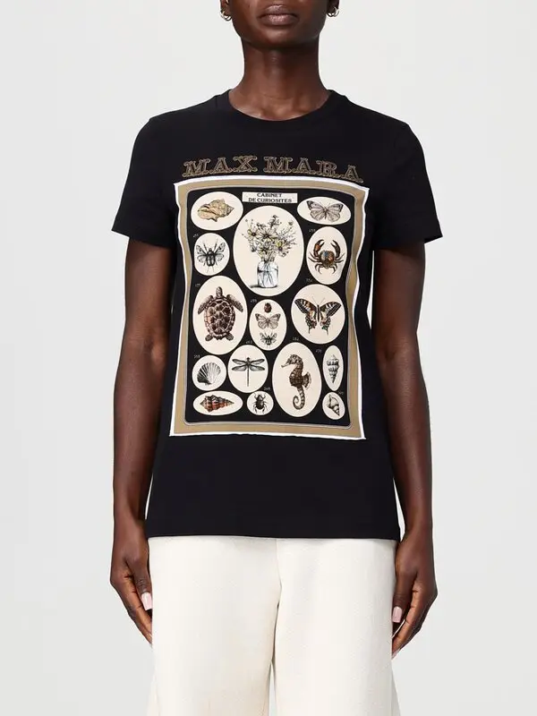 Max Mara Short Sleeve Graphic T-shirt - Black