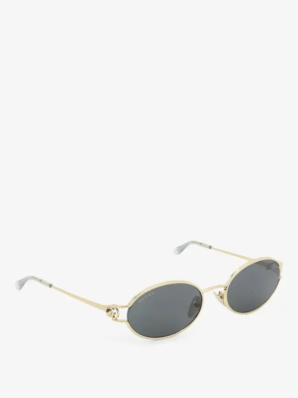 Gucci Black Acetate Oval Sunglasses - Multicolor
