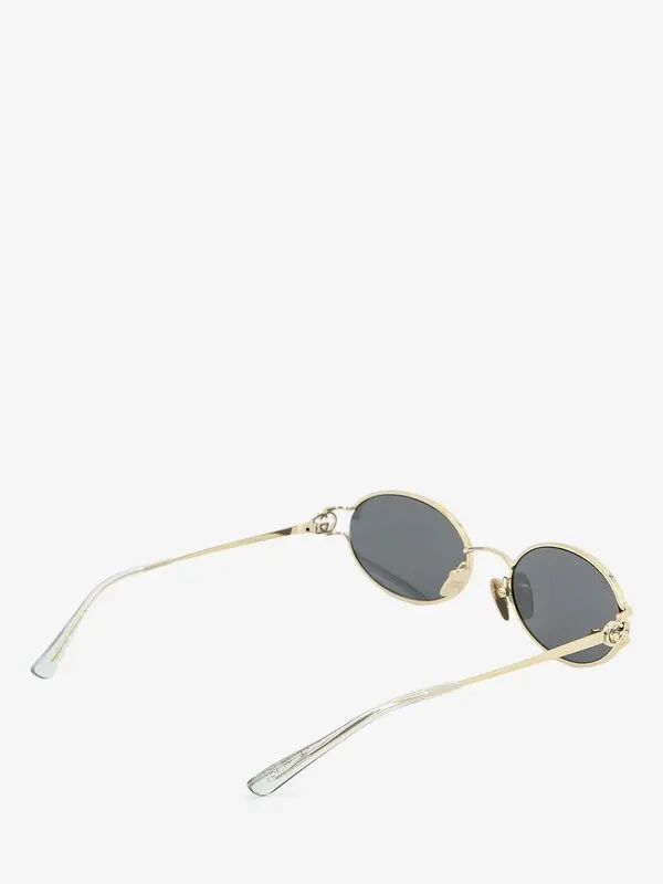 Gucci Black Acetate Oval Sunglasses - Multicolor