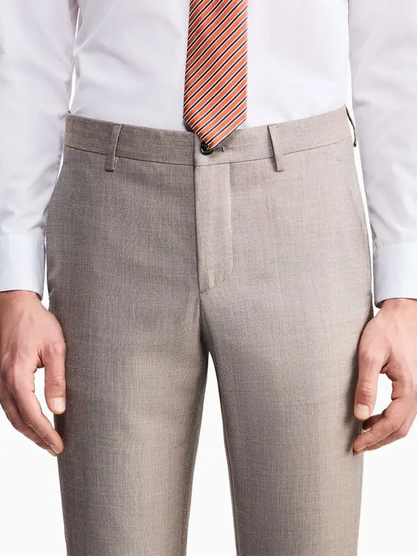 Giorgio Armani Soho Line Single-breasted Suit In Wool, Silk And Linen Grisaille - Gray