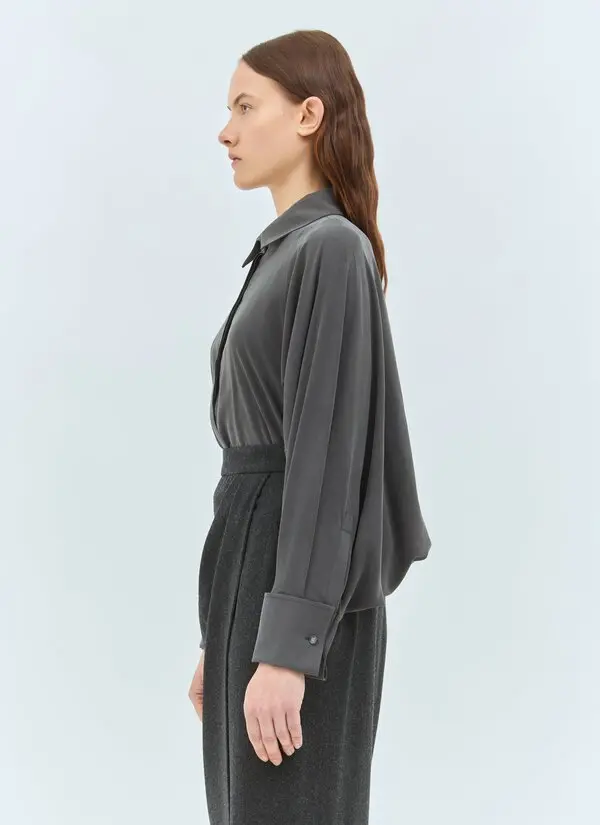 Max Mara Silk Mélange Bodysuit Shirt