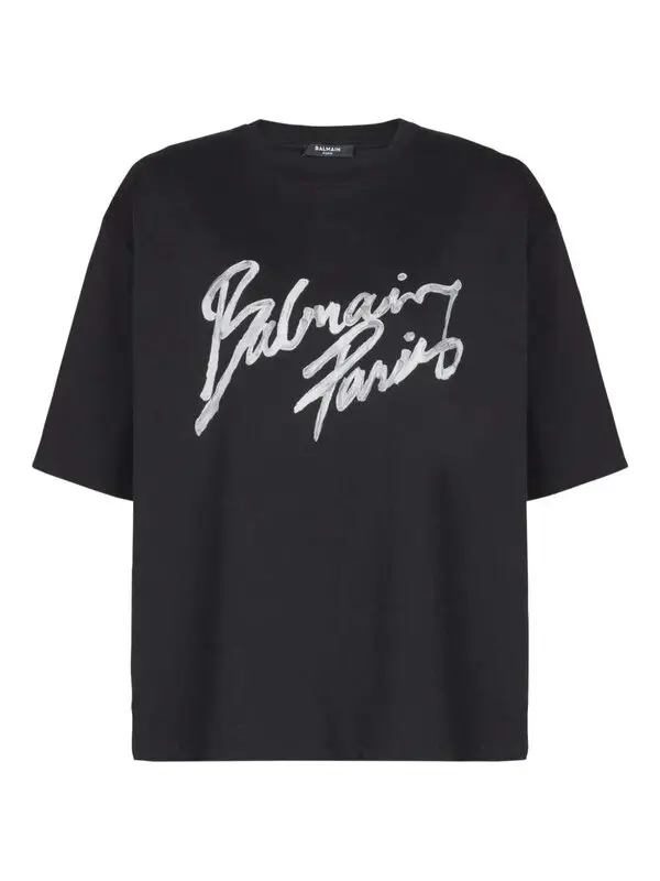 Balmain Logo T-shirt - Black
