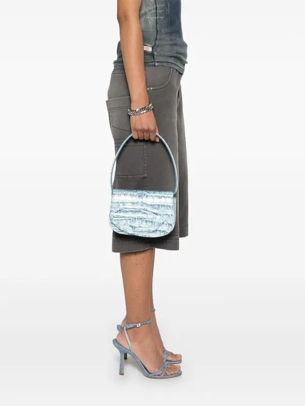 DIESEL® 1dr Leather Shoulder Bag In White - Multicolor