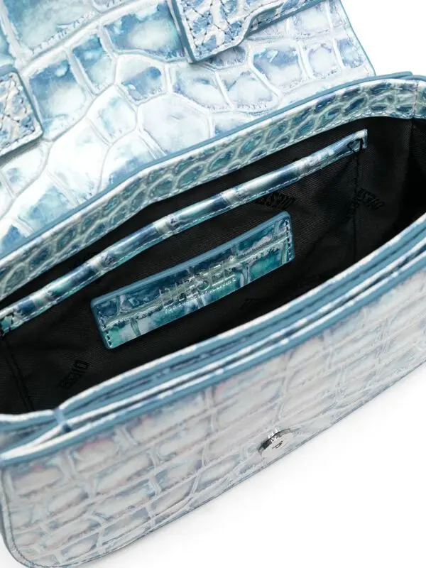 DIESEL® 1dr Leather Shoulder Bag In White - Multicolor