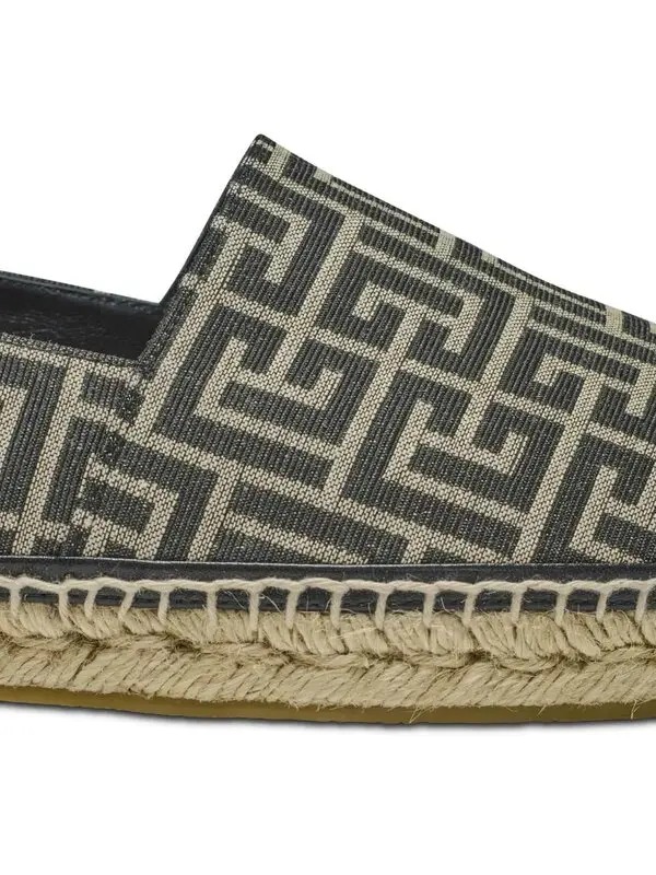 Balmain Monogram Jacquard Espadrilles - Multicolor