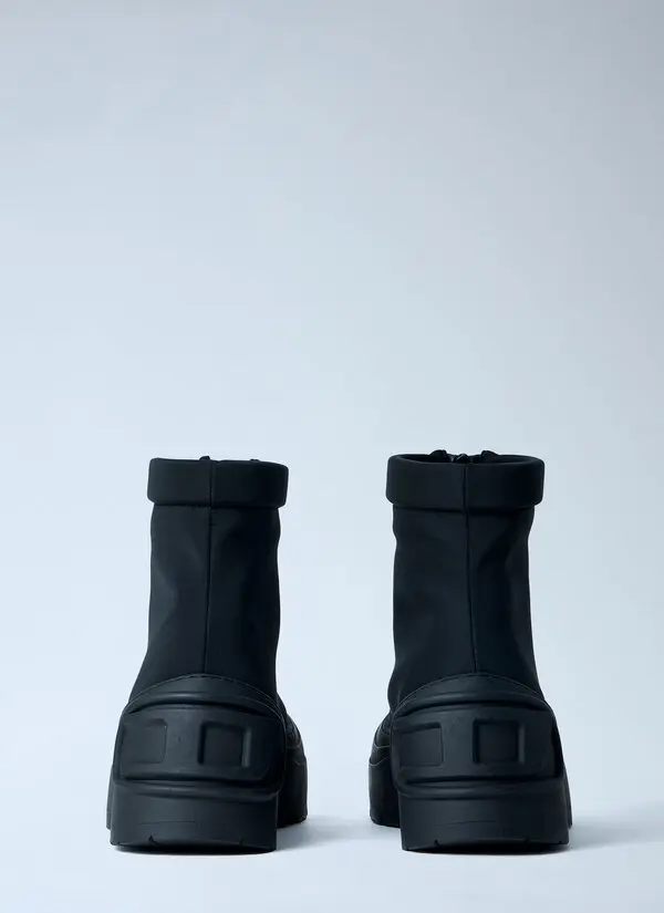 DIESEL® D-donald High-top Boots With Chunky Sole - Black