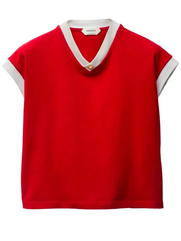 Versace Cotton Stretch Jersey T-shirt - Red