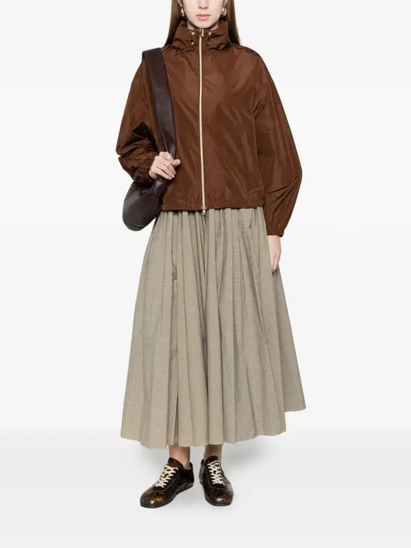 Herno Short Jacket In Techno Taffeta - Brown