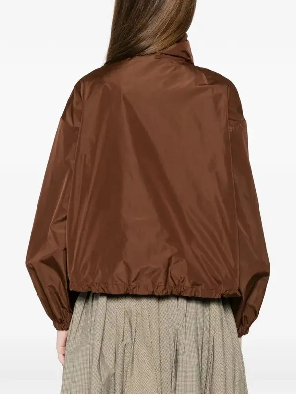 Herno Short Jacket In Techno Taffeta - Brown
