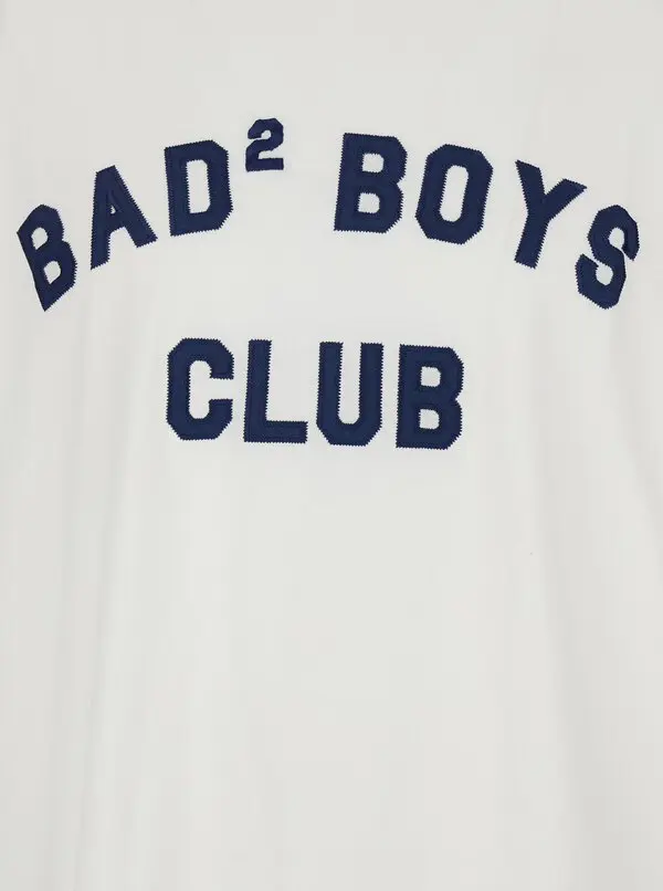 Dsquared2 White Crew Neck T-shirt With Logo Print On The Front In Cotton For