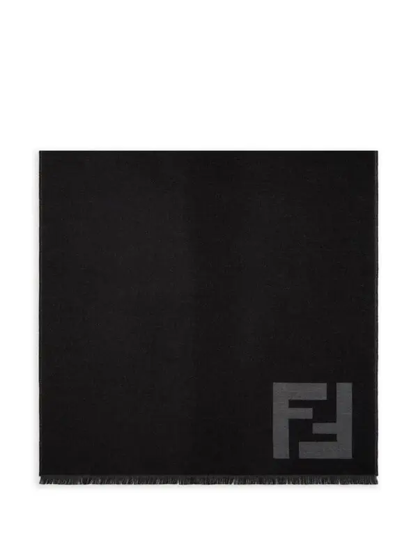 Fendi Ff Logo Wool Scarf