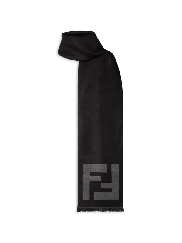 Fendi Ff Logo Wool Scarf