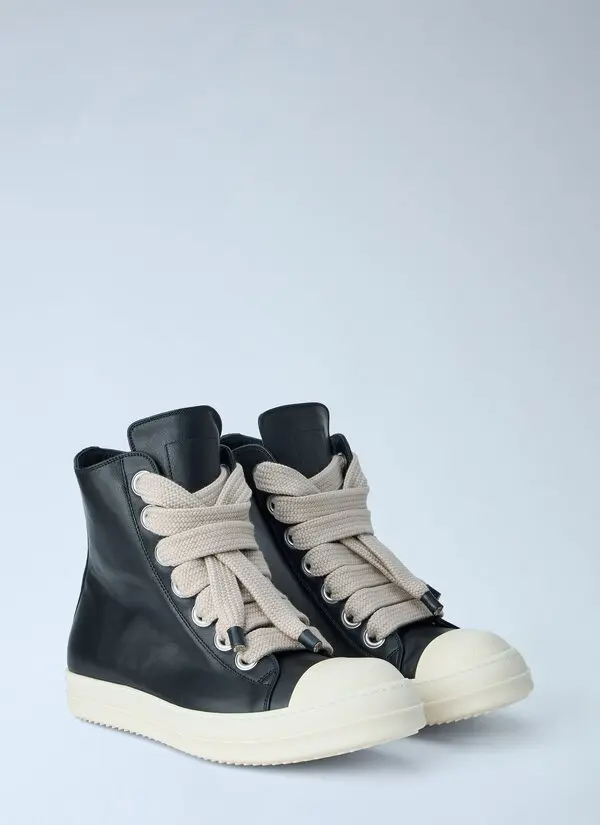 Rick Owens Jumbolace Low-top Leather Sneakers