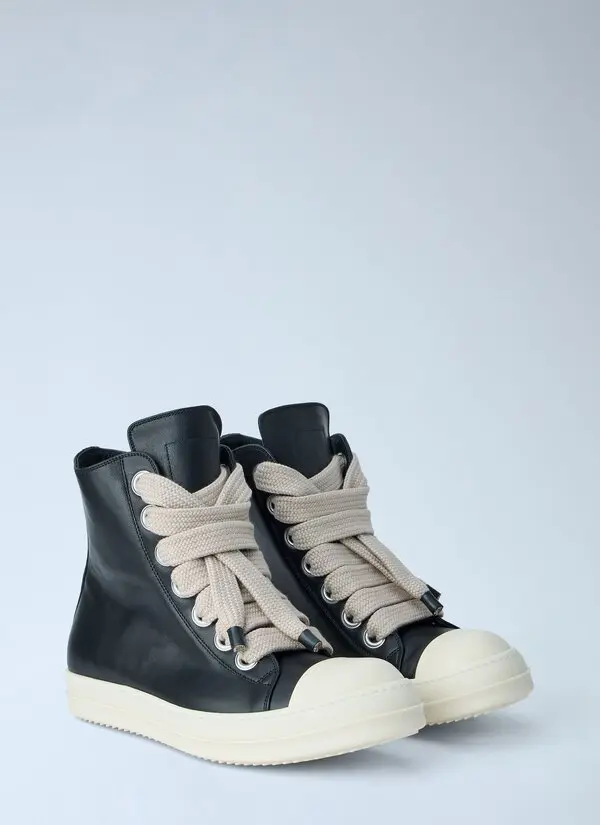 Rick Owens Jumbolace Low-top Leather Sneakers