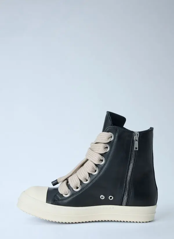 Rick Owens Jumbolace Low-top Leather Sneakers