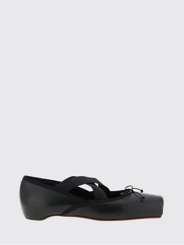 CHRISTIAN LOUBOUTIN Leather Ballet Flats - Black