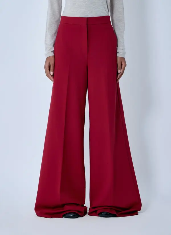 Max Mara High-rise Wide-leg Tailored Pants - Red
