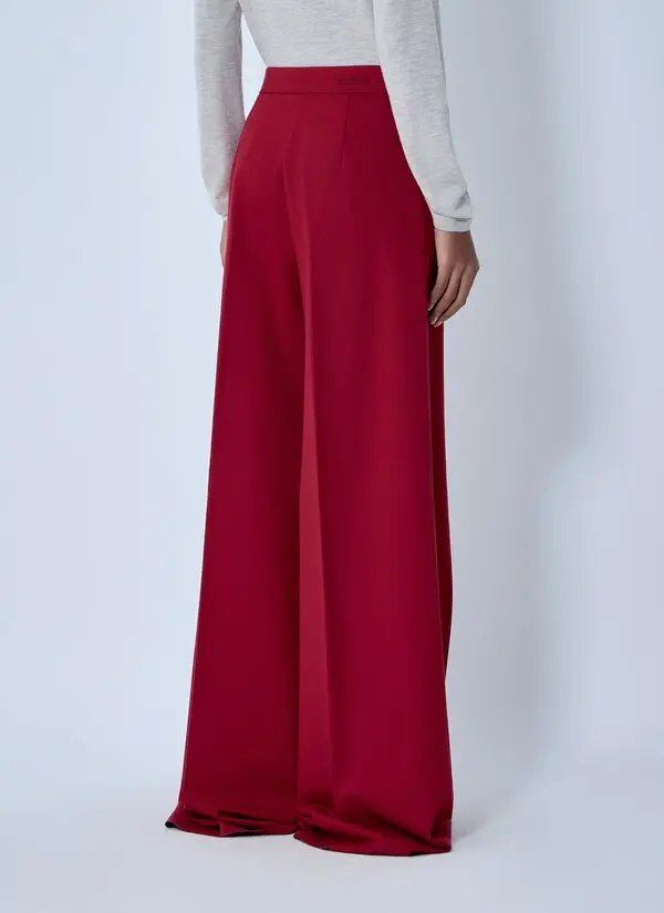 Max Mara High-rise Wide-leg Tailored Pants - Red