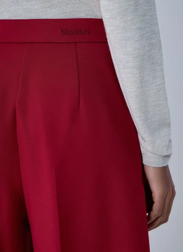 Max Mara High-rise Wide-leg Tailored Pants - Red