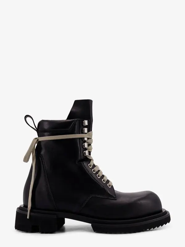 Rick Owens Leather Lace-up Boots - Black