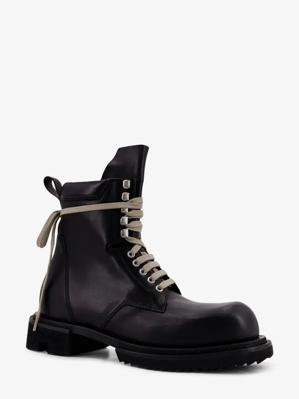 Rick Owens Leather Lace-up Boots - Black