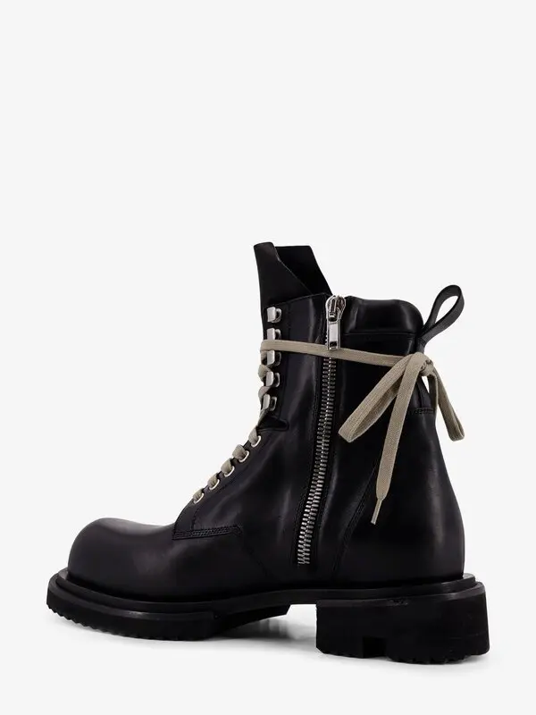 Rick Owens Leather Lace-up Boots - Black
