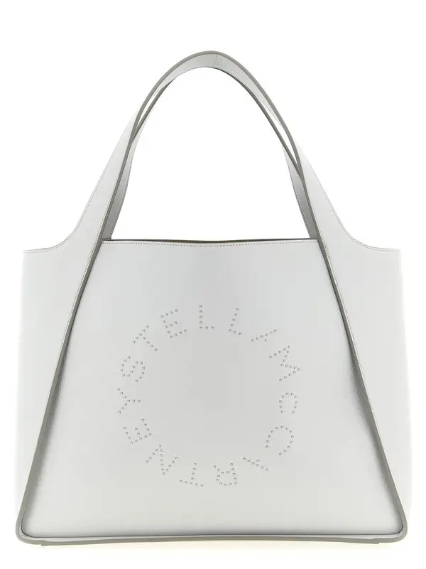 Stella McCartney Logo Tote Shopping Bag - Gray