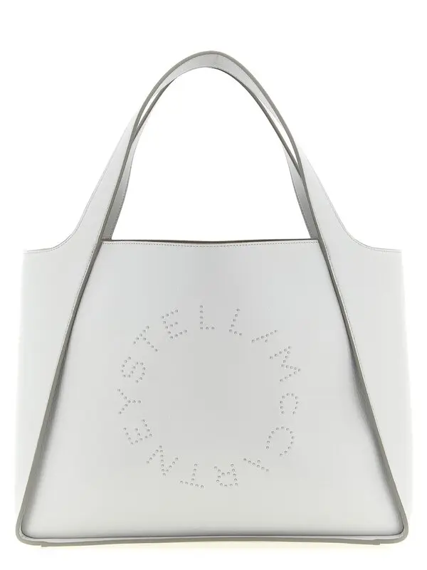 Stella McCartney Logo Tote Shopping Bag - Gray